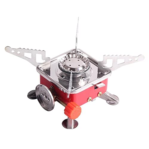 Portable Camping Stove Burner, Outdoor Strong Firepower Camping Gas Stove Folding Lightweight Stove for Outdoor Hiking Cooking