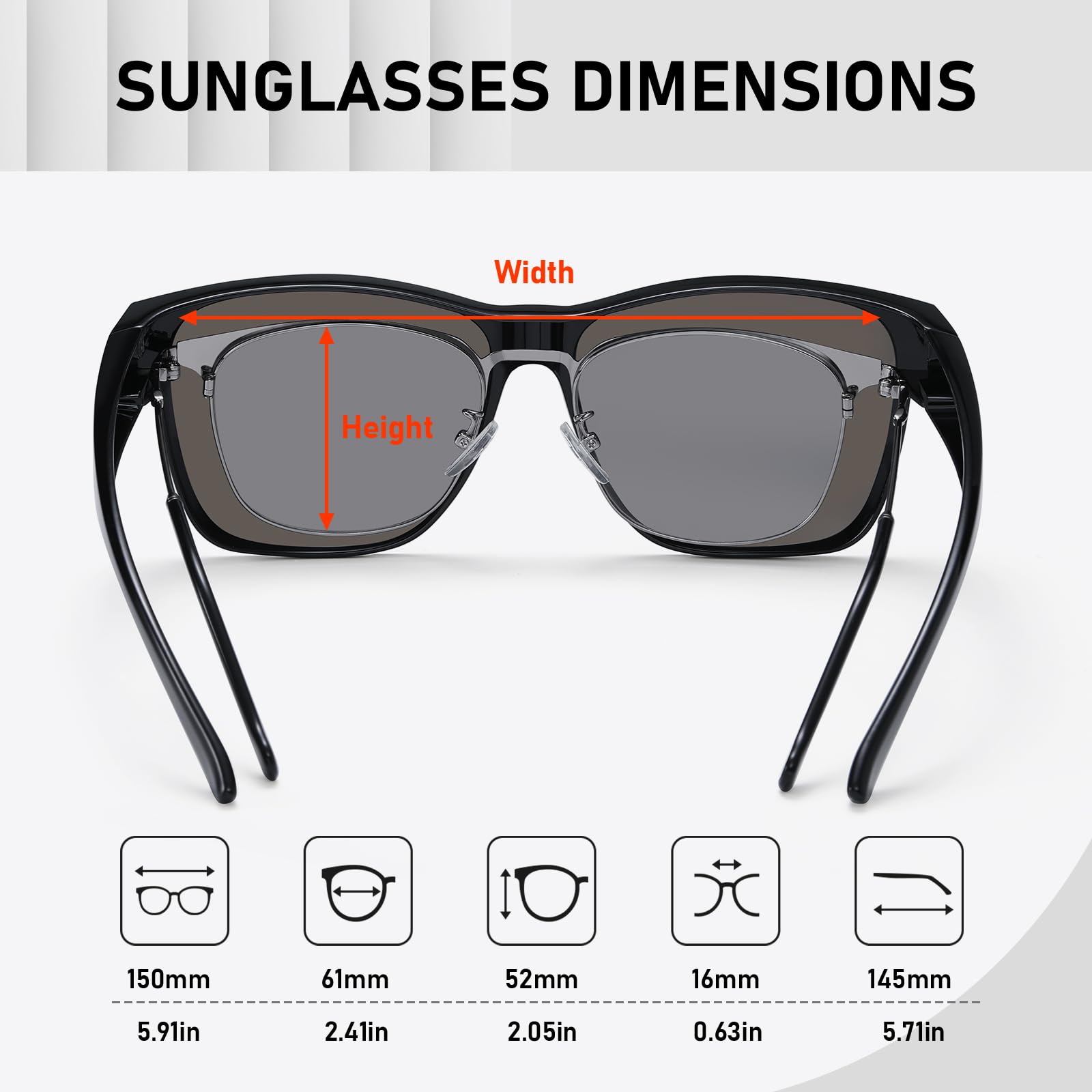 GEGURI Fit Over Glasses Sunglasses for Women Men, Oversized Round Sun Glasses Polarized 100% UV400 Protection