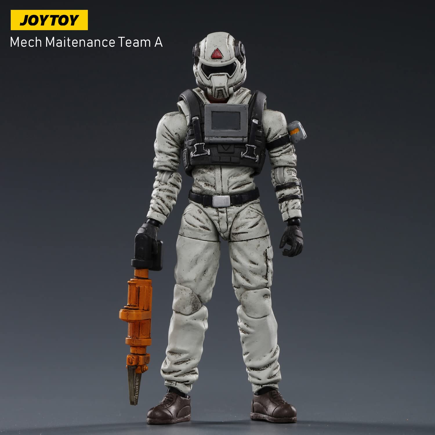 JOYTOY 1/18 Action Figures Dark Source Mecha 4in Mech Maintenance Team Soldier Figure Military Model Collection Toys Set of 6(Team A)