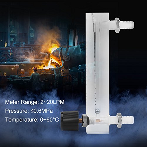 LZQ-7 Flowmeter 2-20LPM Acrylic Air Gas Flowmeter with Control Valve for Measuring Controlling Gas Flow