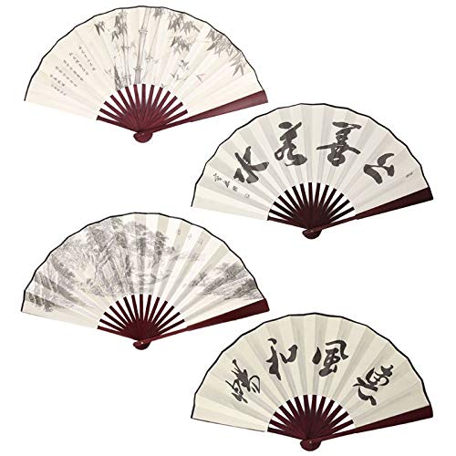 Folding Fan Chinese Style Hand Held Folding Silk Fan for Wedding Event and Party Supplies Folding Fan Hand Fan (3) (3)