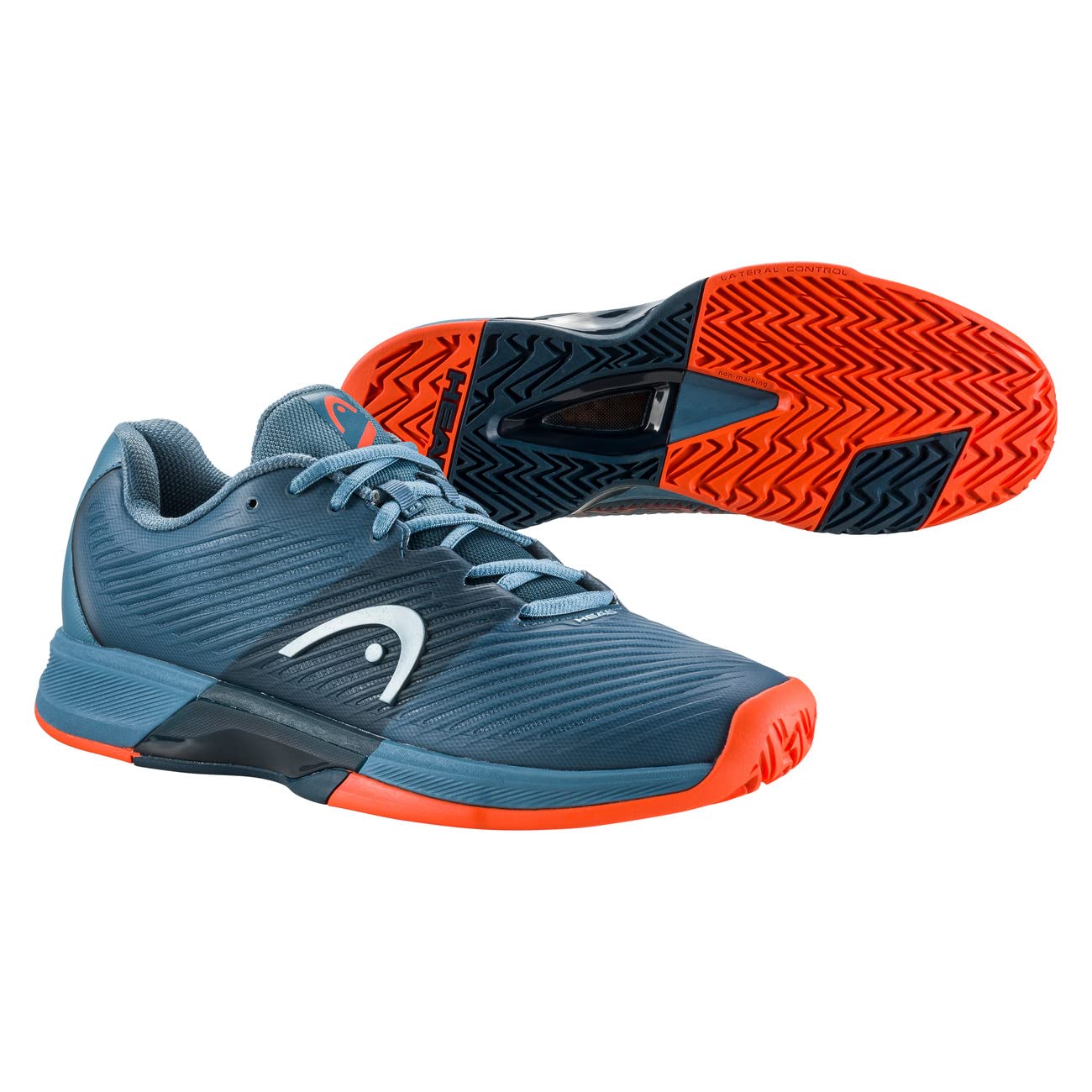 HEAD Men's Revolt Pro Sneaker, Bluestone/Orange, 6.5