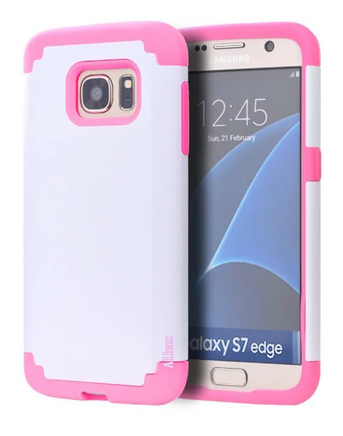 Galaxy S7 Edge Case, Alkax Premium Slim Fit Dual Layer Heavy Duty Rugged ScratchProof Protective Cover Shock Absorption Bumper for Samsung Galaxy S7 Edge+ Stylus Pen