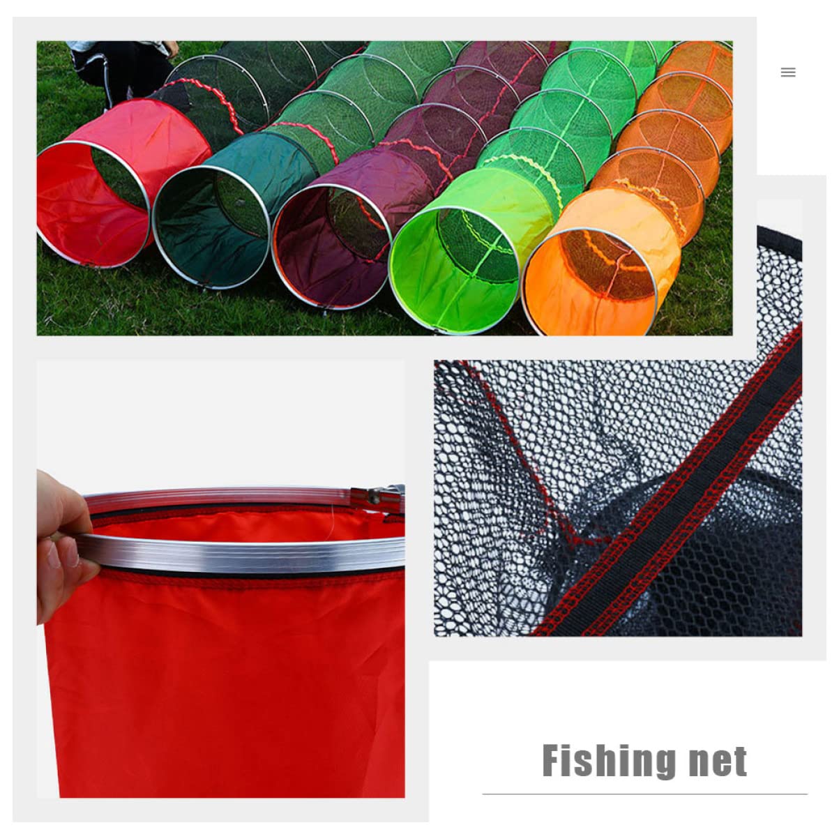 GAFOKI Shrimp Multi-Function Fish Floating Cast Portable Basket Nets Folded and Lobster Tool Collapsible Minnow Crab Function Freshwater Cage Accessories Saltwater Positioning