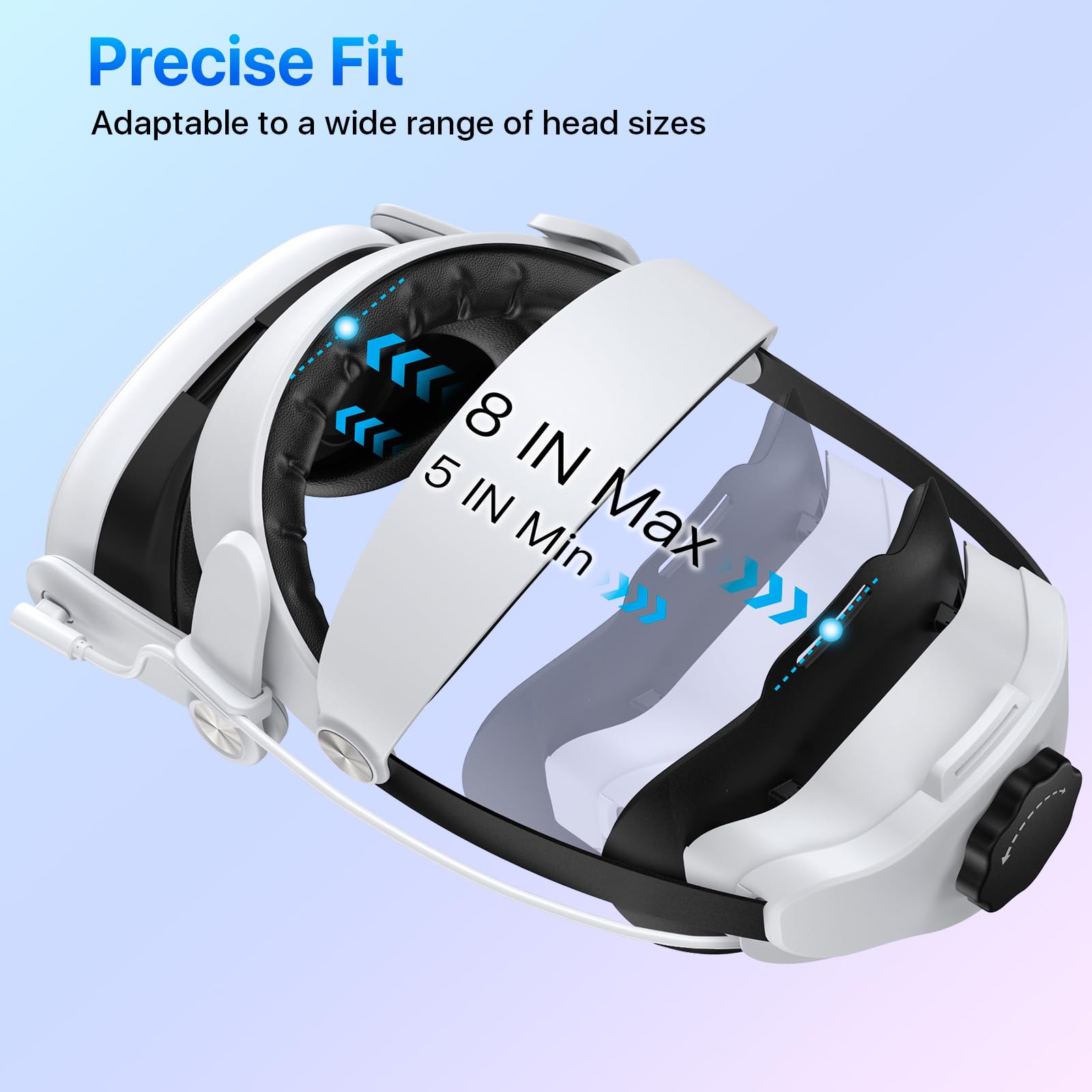 Head Strap Compatible with Oculus Quest 3, Replacement Adjustable Elite Strap for Meta/Quest 3 Accessories Enhanced Support and Comfort in VR Adjustable for Kids and Adults (Upgraded 2.0)