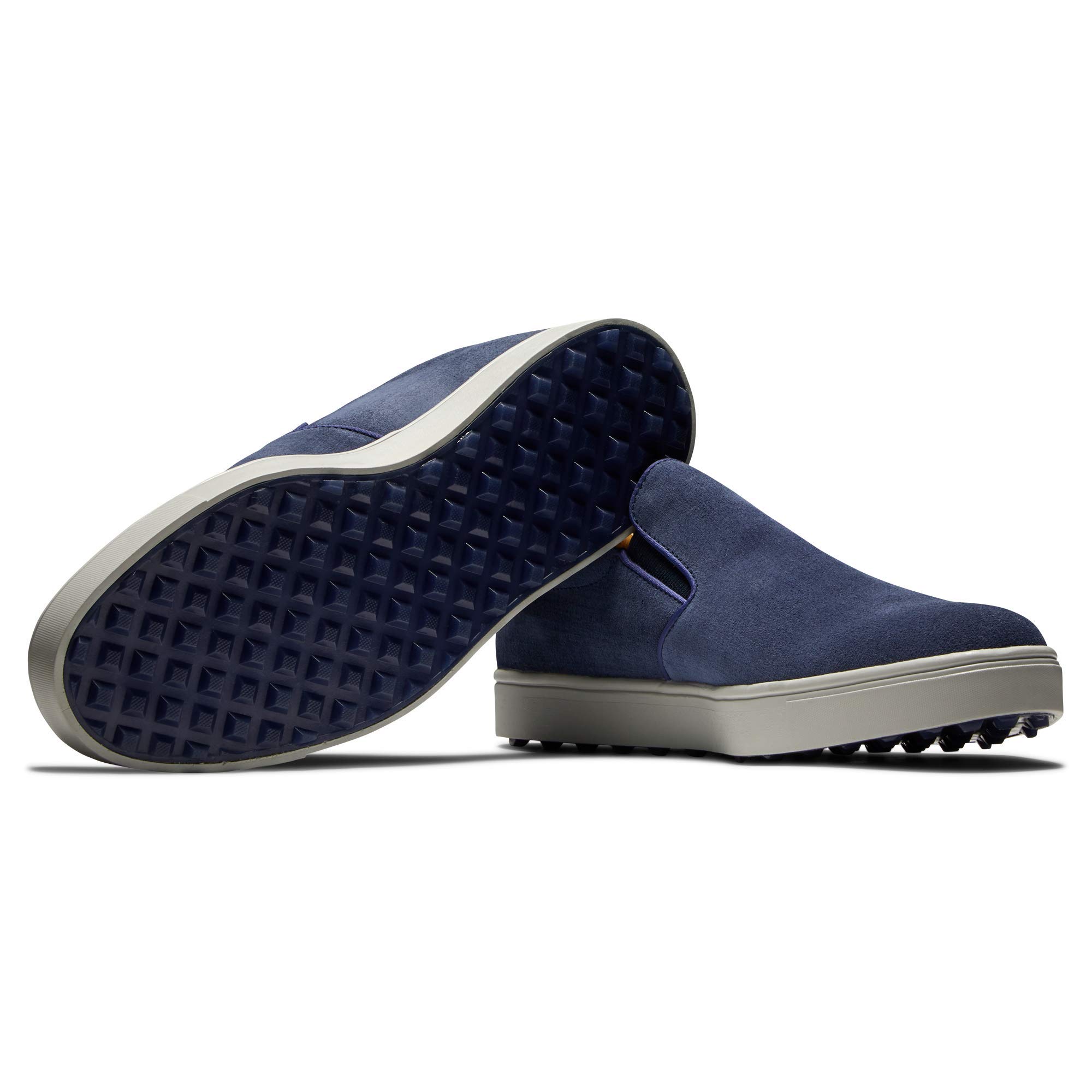 FootJoy Men's Club Casual Slip-On Golf Shoe, Navy/Blue, 9.5 Wide
