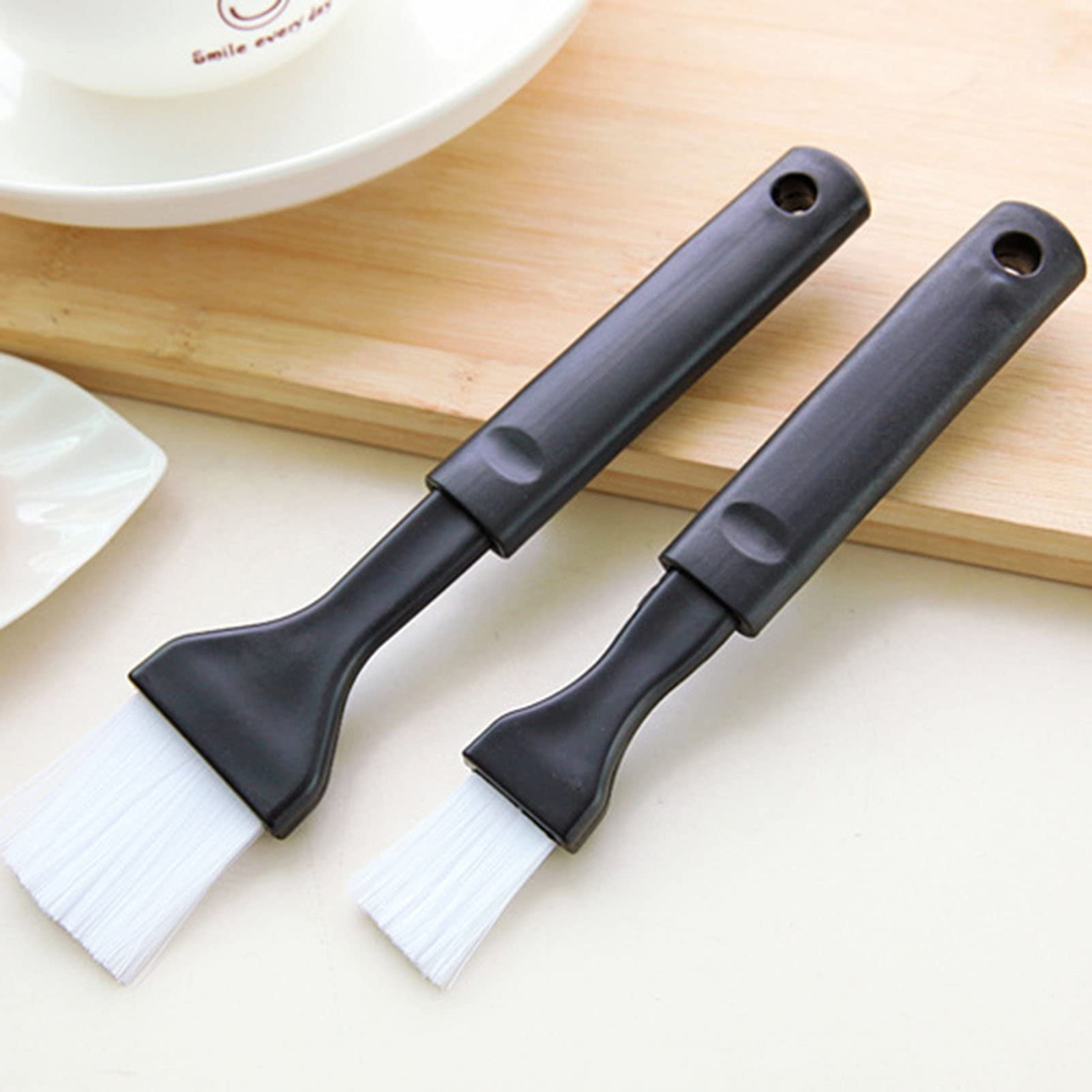 Hometeq 2 Pack - Nylon Bristle Pastry Brush for Basting, Baking, Cooking Food Brush