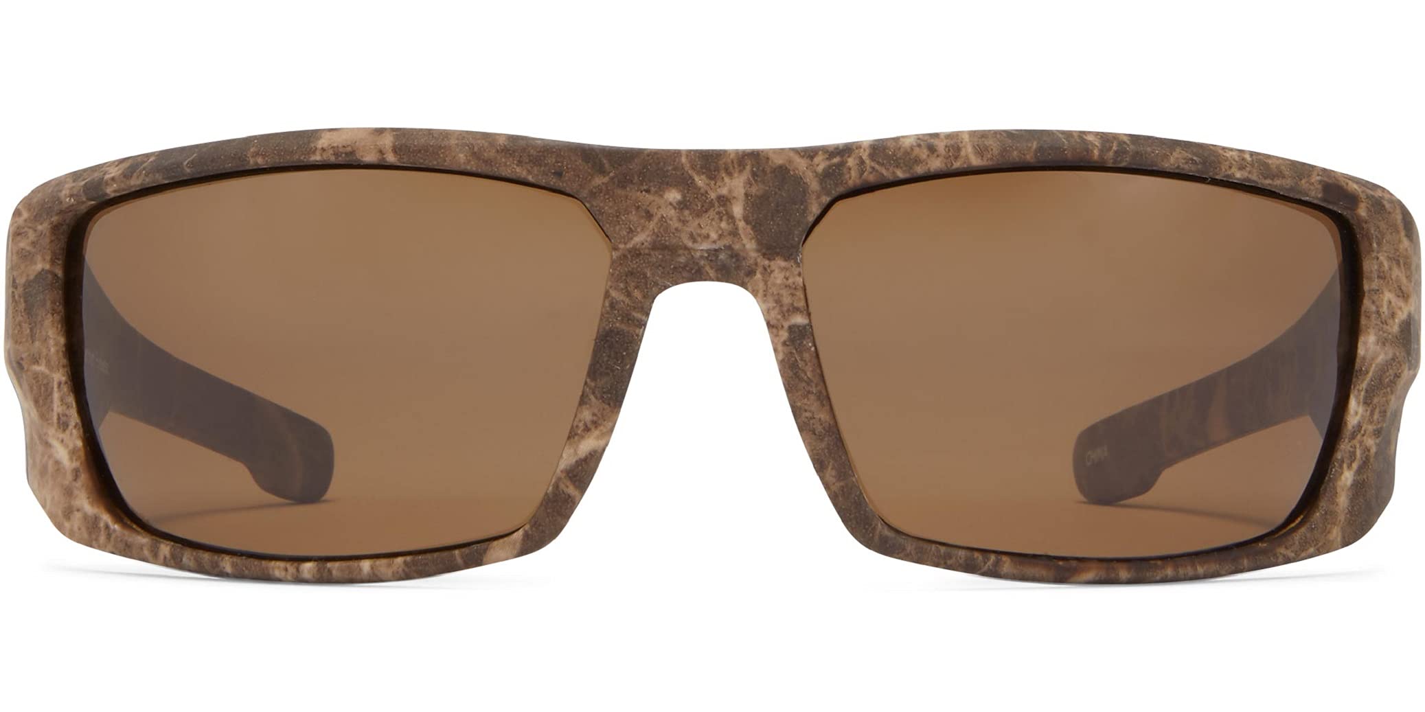 Fisherman Eyewear Bayou Polarized Sunglasses, Brown Terrain Rubberized Frame, (Brown Lens) Medium/Large