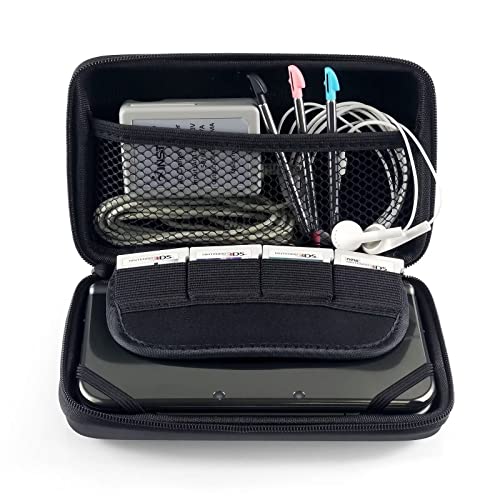 JRSHOME Black Skin Carry Hard Case Bag Pouch 18.5 x 11 x 4.5 cm for Nintendo 3DS XL /3DS LL /3DS XL