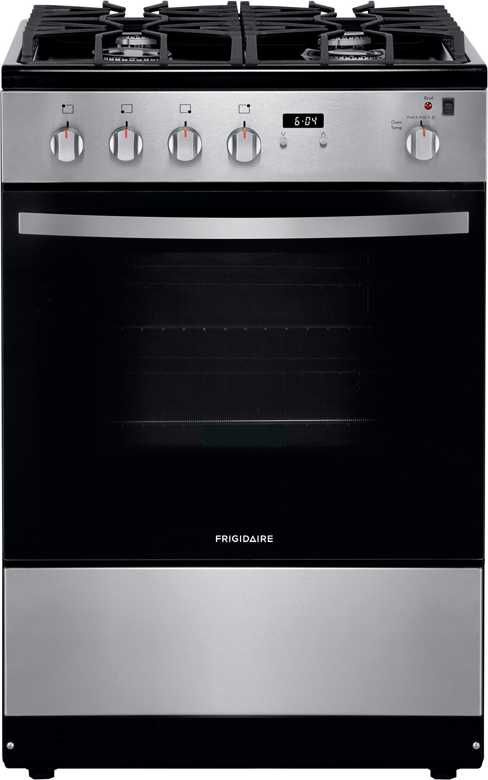 Frigidaire 24 in. 1.9 Cu. Ft. Gas Range in Stainless Steel with Continuous Cast Iron Grates, ADA Compliant