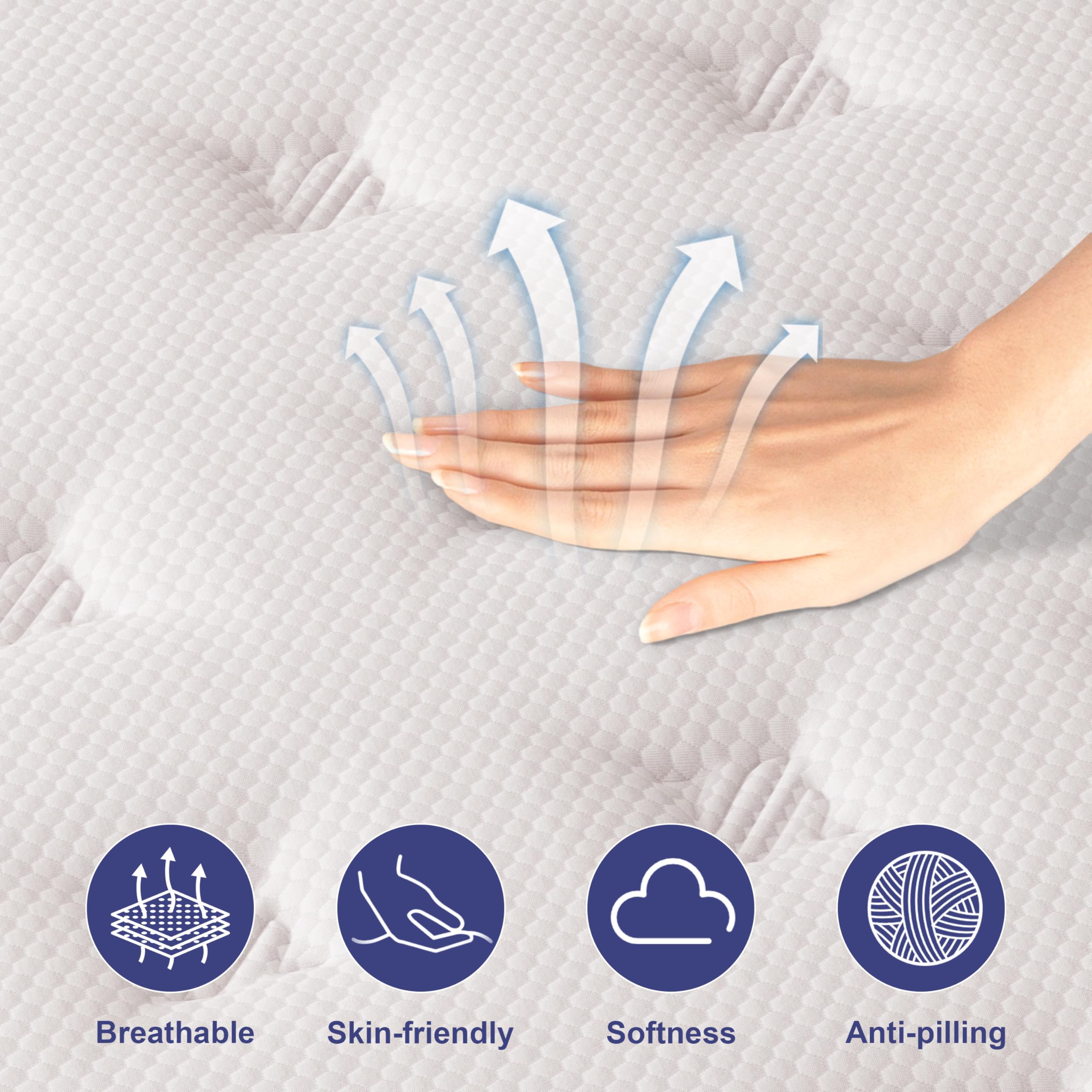 Queen Size Mattress, 12 Inch Memory Foam Hybrid Mattress in a Box with Individual Pocket Spring for Pressure Relief & Motion Isolation & Strong Edge Support, Medium Firm, CertiPUR-US,100 Nights Trial