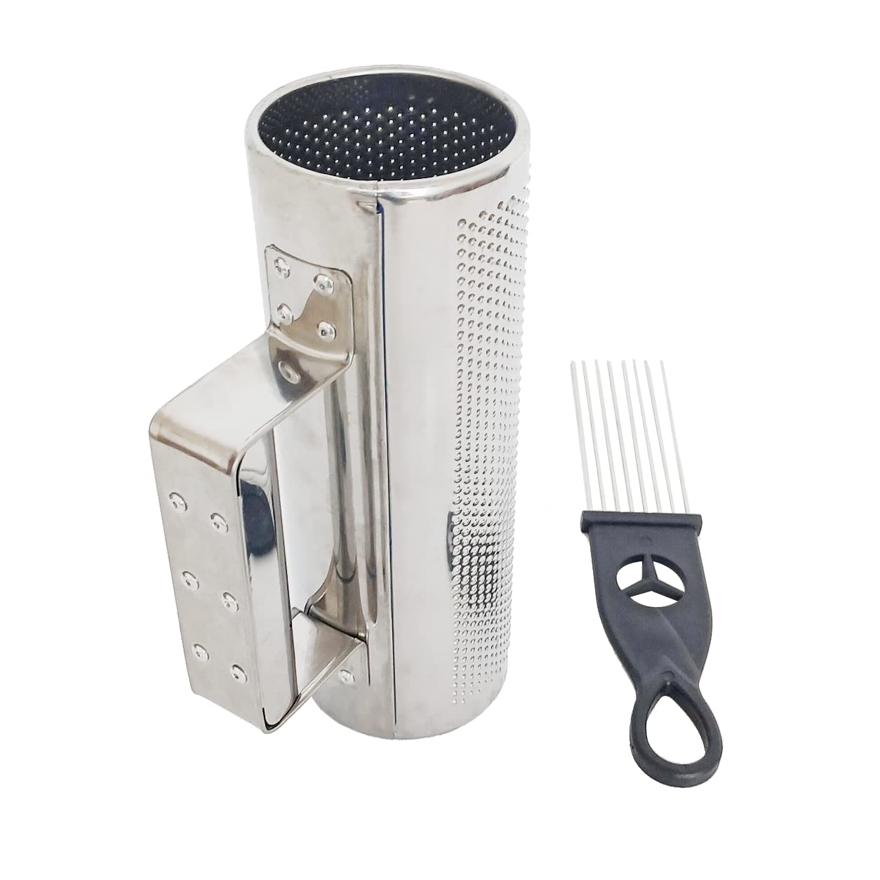Guiro Shaker Stainless Steel Latin Percussion Musical Instruments with Scraper (8βx 3β)