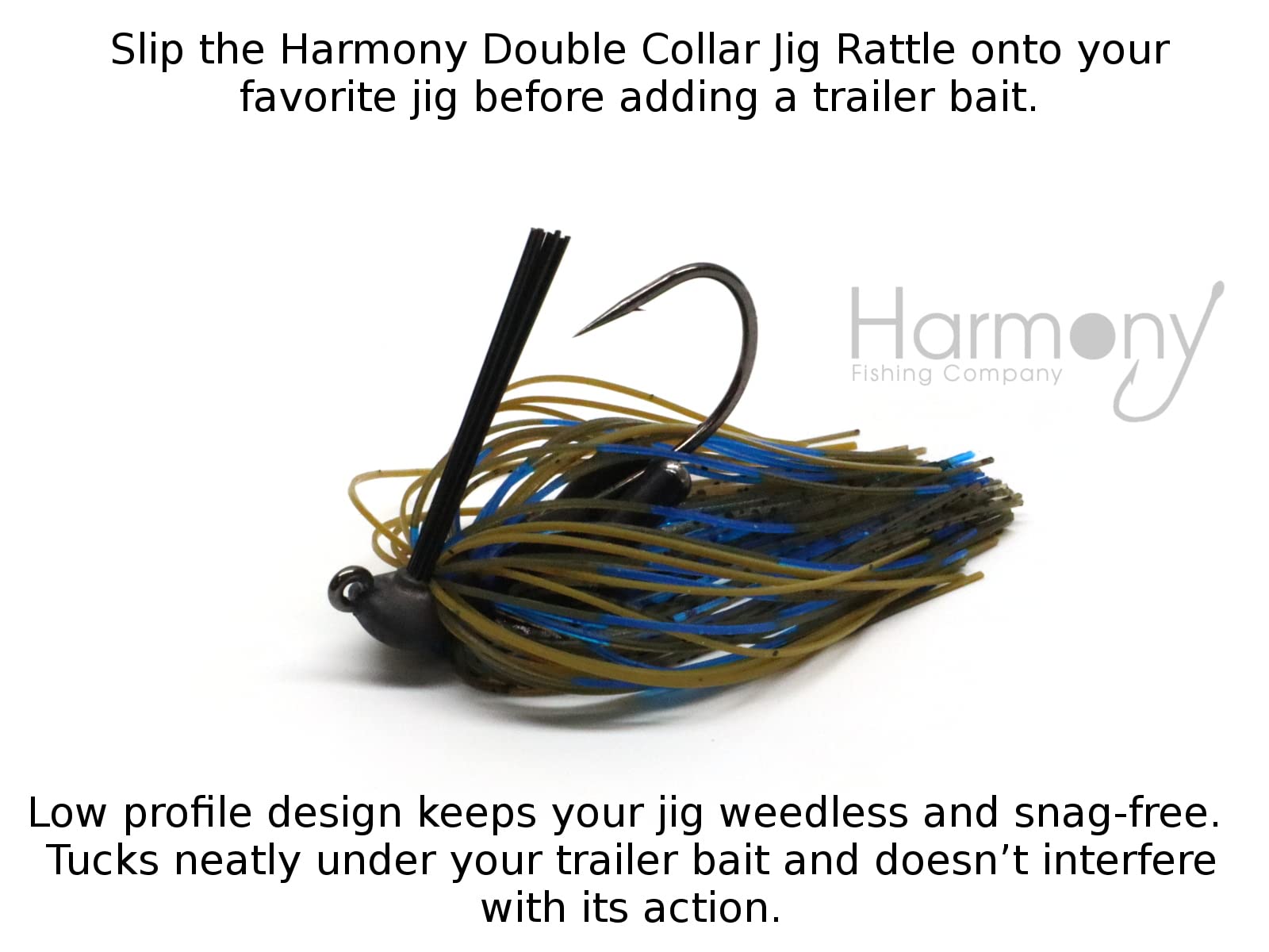 Harmony Fishing β Double Collar Slip-On Jig Rattles (10 Pack)