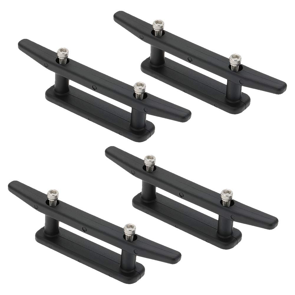 GEUNTECH 4 Pack of Kayak Boat 6.5" Anchor Cleats kit for Marine Kayak Boat Canoe Mooring Deck Mount with Screws