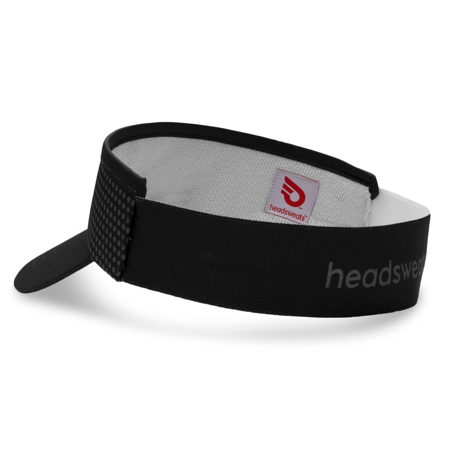 Headsweats Unisex Lightweight Performance Running Sun Visor, Dots Black, One Size