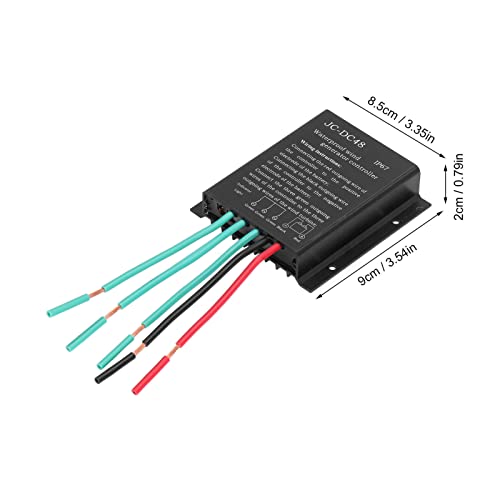 Luqeeg 48V Wind Turbine Controller, Automatic IP67 Waterproof Wind Power Regulator Suitable for 400W Wind Turbine System, Aluminium Alloy Mini Wind Turbine Generator Controller