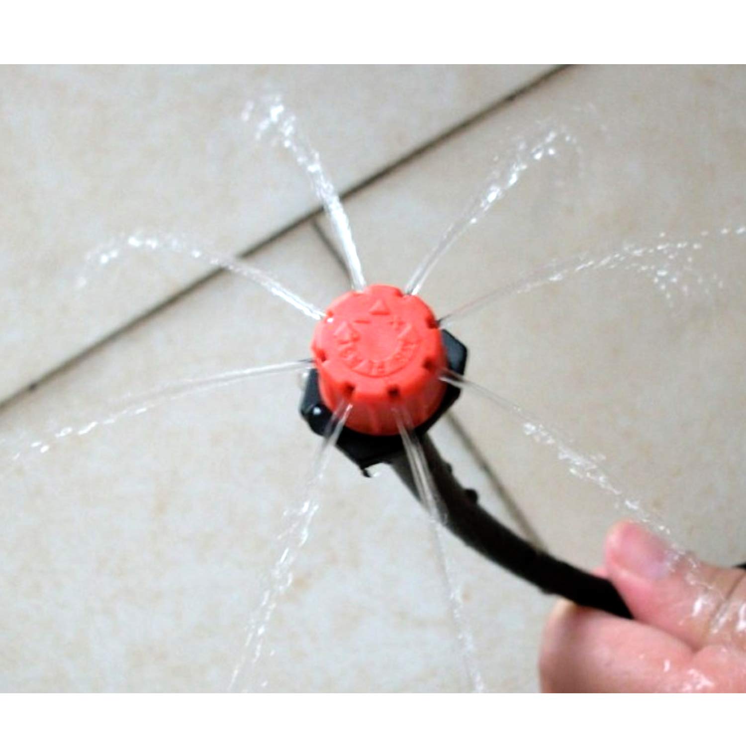 FarBoat 100pcs Irrigation Drippers Sprinklers 4/7mm Emitters Drip Adjustable 8 Holes for Watering System