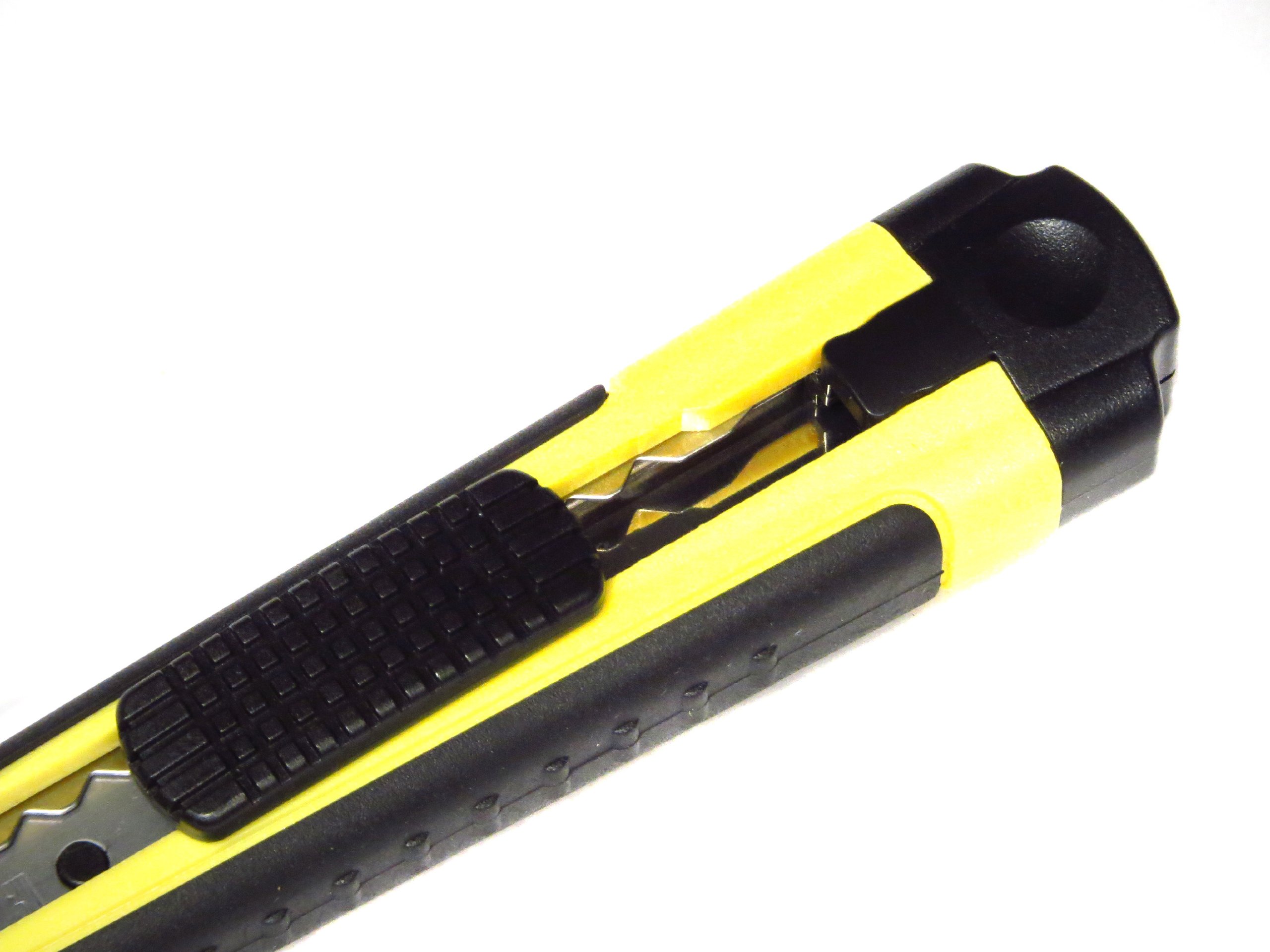 SDI-5414 Snap-off Utility Knife with 12 Set of Sk2+cr Blades, 9mm Rubber Grip Cutter for Right or Left Handed User