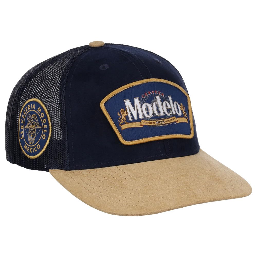 Modelo Beer Patch A-Frame Trucker Adjustable Snapback Cap Navy