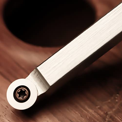 Mini Carbide Tipped Wood Lathe Turning tools Combo set Rougher Detailer Finisher with Wood Handle and Diamond Round Square Carbide Inserts,3pcs