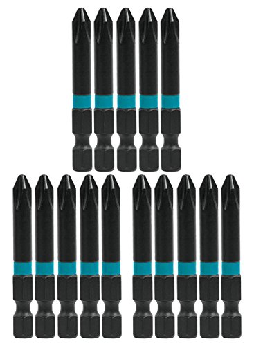Makita A-99786 Impactx 2 Phillips 2″ Power Bit, 15 Pack