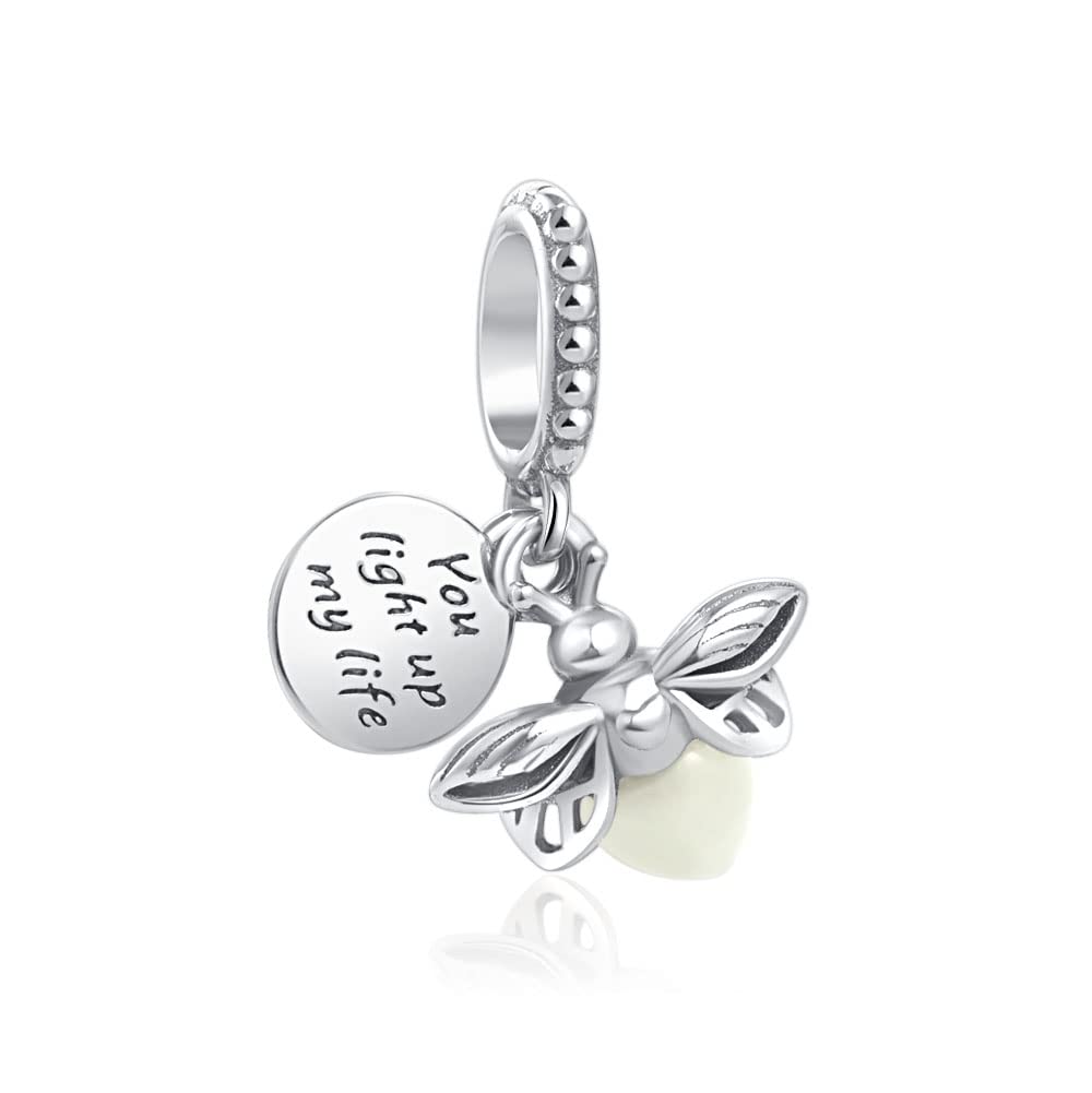 Glow-in-The-Dark Firefly Family Beads Fit Charms Silver 925 Bracelet Nice and Professional