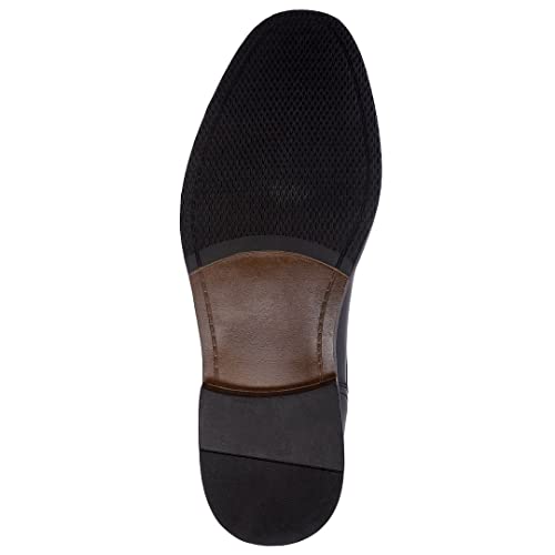 NINE WEST Mens Monk Strap Loafer Dress Shoes I Moc-Toe Bit Slip-On Loafer I Fyfe Black 9