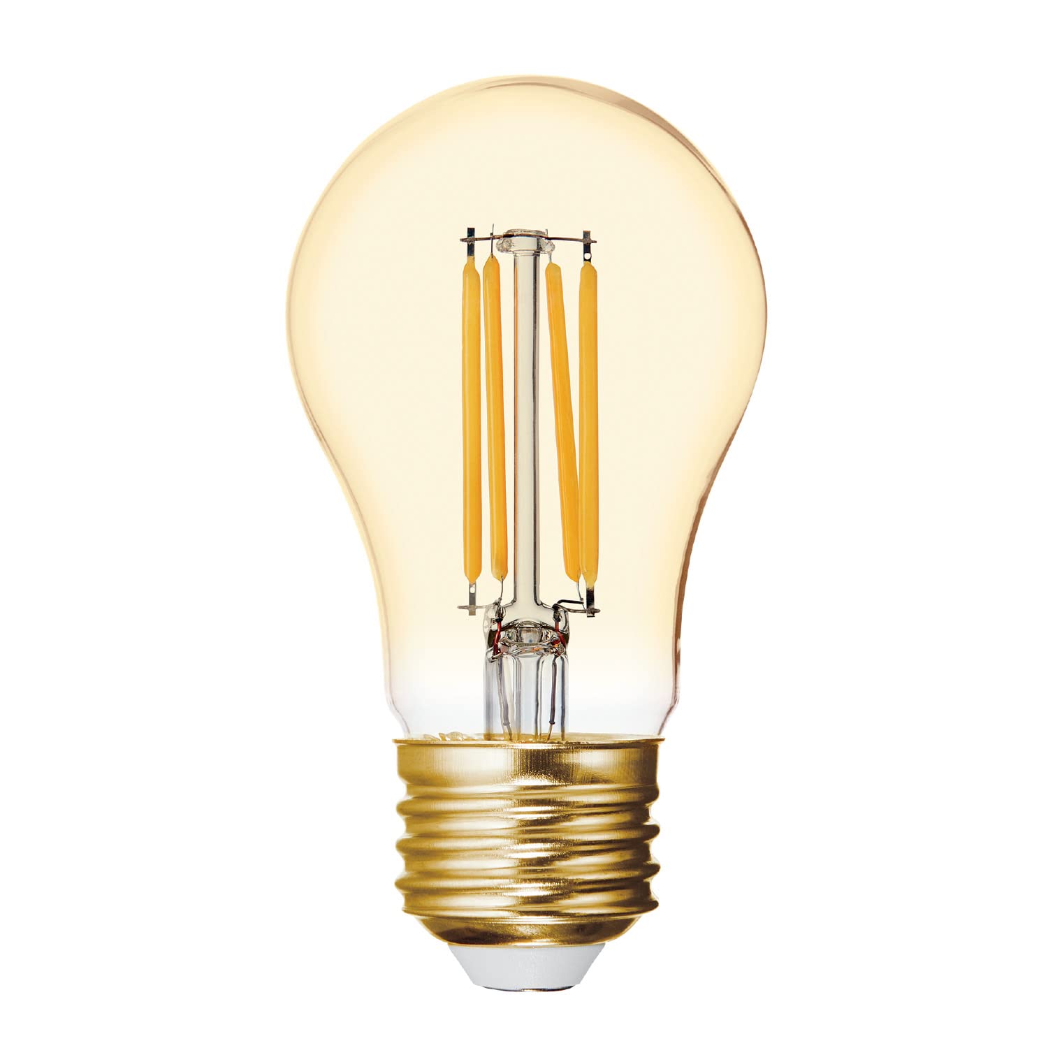 GE Lighting VintaStyle LED Light Bulbs, 5.5 Watts (60 Watt Equivalent) Warm Candle Light, Amber Glass, Medium Base, Dimmable (2 Pack)