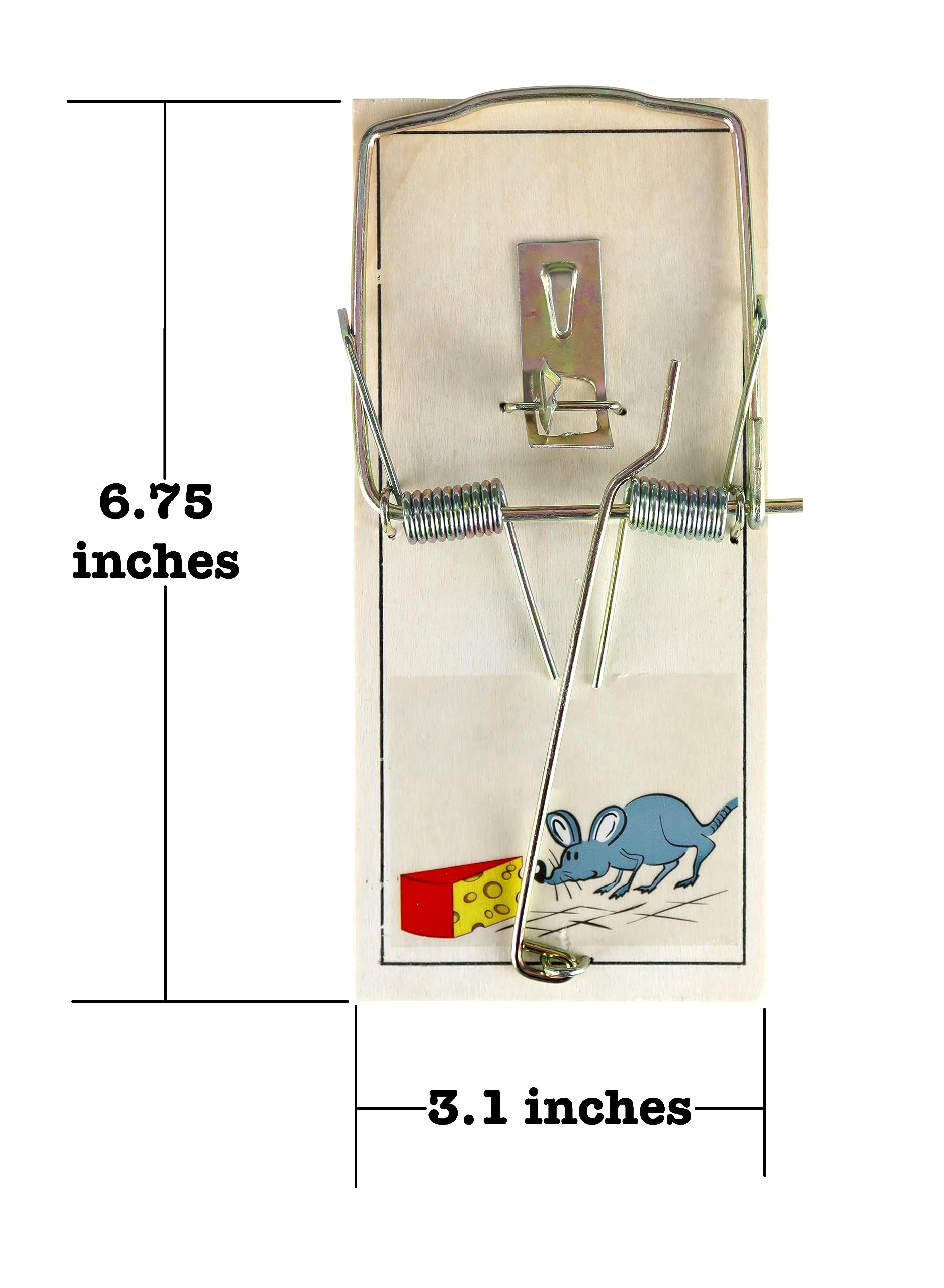Harrier Hardware 12-Pack Rat Trap Bulk Set - Reliable Double Spring Mechanism with Sturdy Wood Base and Metal Plate for Indoor and Outdoor Quick Strong Snap