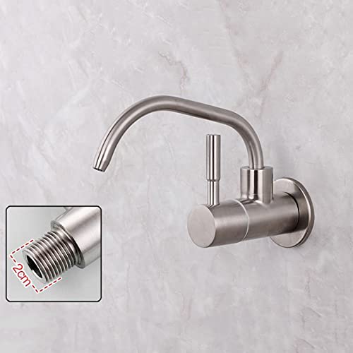 Kitchen Faucets Drinking Water Faucet with Push Lever Reverse Osmosis Stainless Steel Wall Mount Utility Sink Faucet,Brushed A