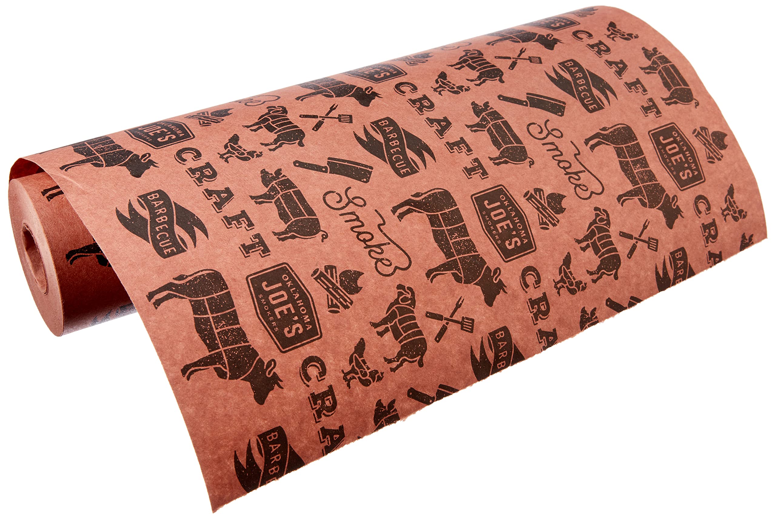 Oklahoma Joe's 8215237P04 Peach Butcher Paper 12-in x 100-ft roll & Disposable BBQ Gloves, 50-count