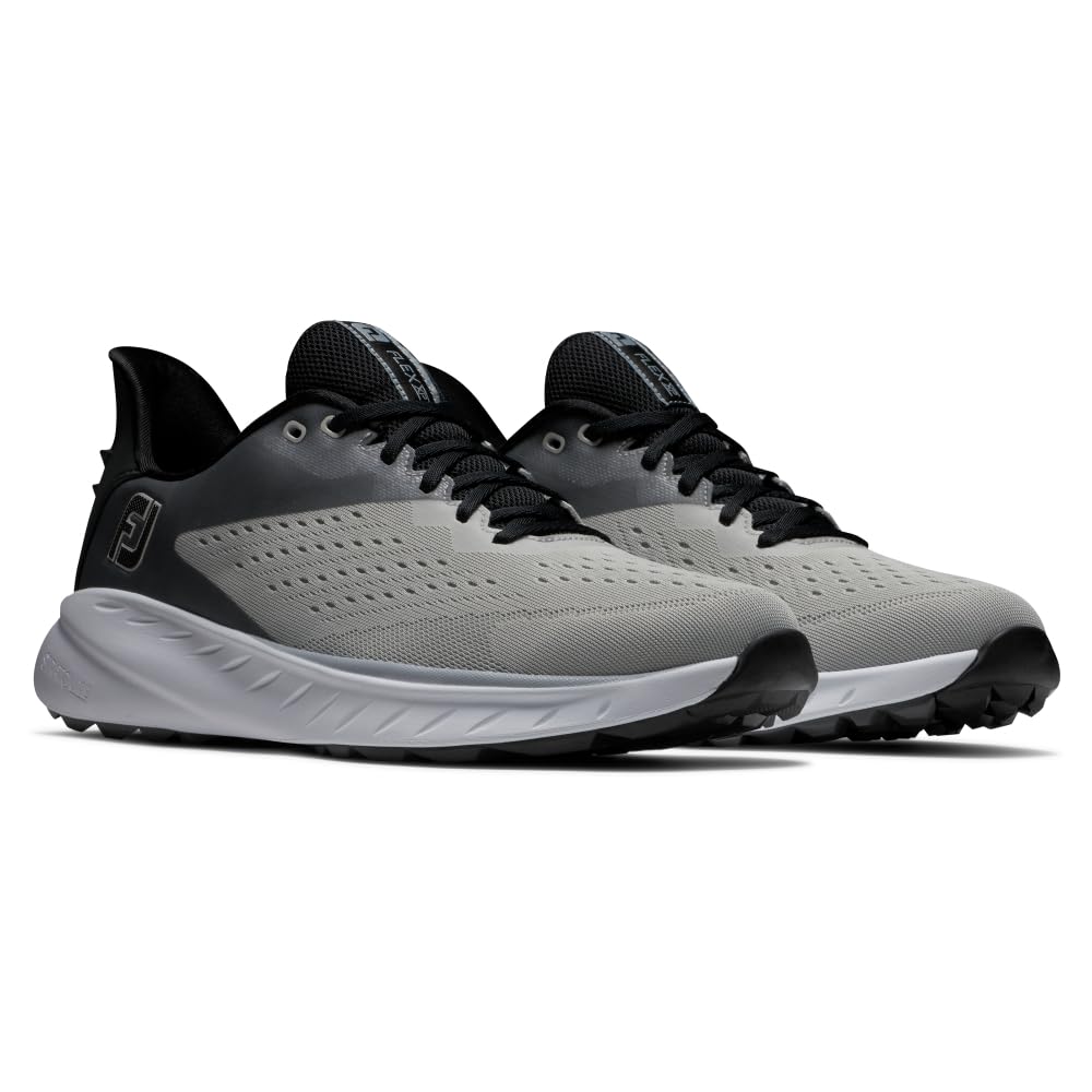 FootJoy Men's Fj Flex Xp Golf Shoe, Grey/Charcoal, 12 Narrow