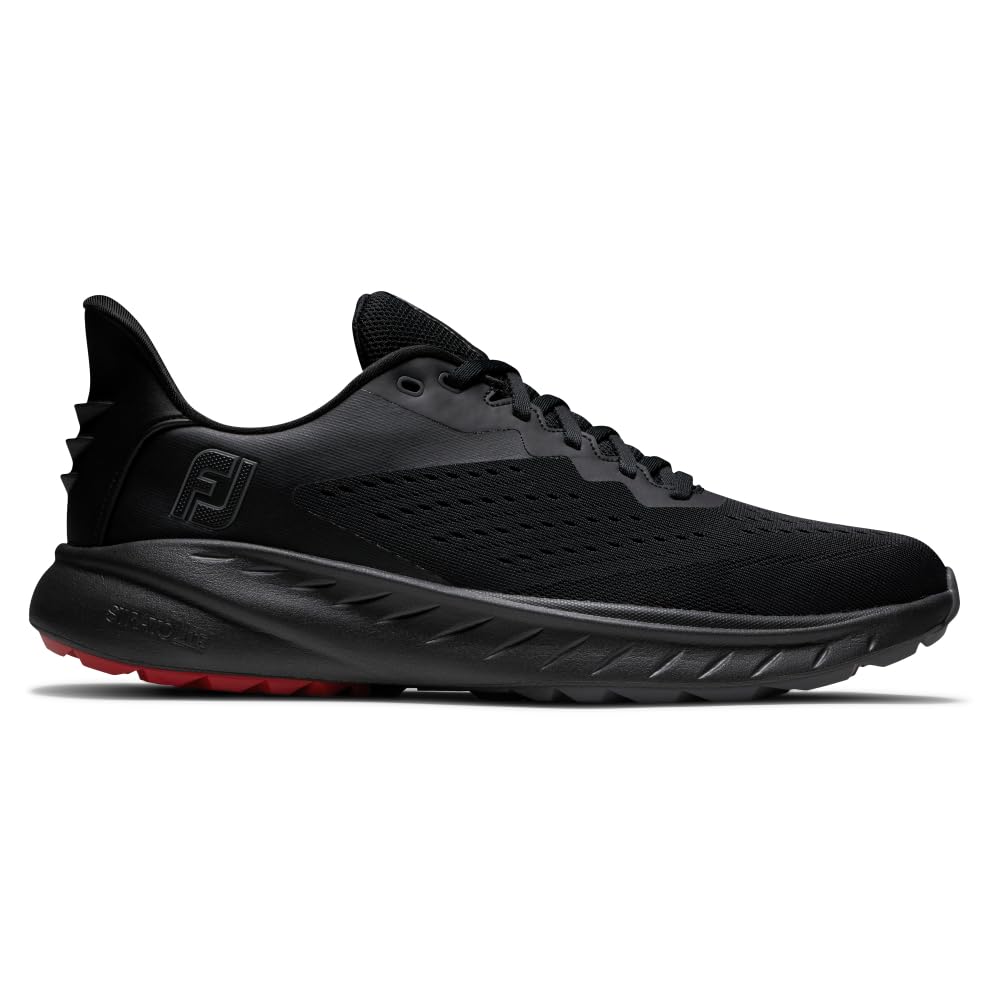 FootJoy Men's Fj Flex Xp Golf Shoe, Black/Black, 14