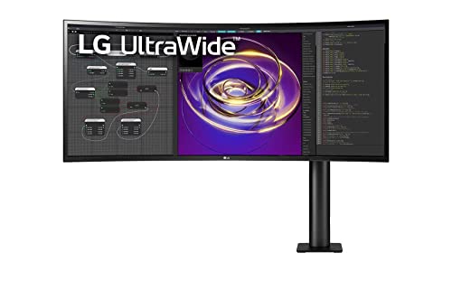 LG 34BP88CN-B 34” 21:9 QHD UltraWide™ Curved Ergo Monitor with HDR10, USB Type-C™, & AMD FreeSync™