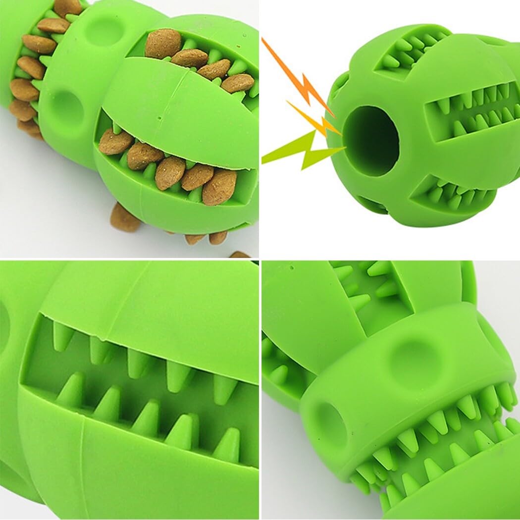 Teething Dog Dental Chew Toy: Interactive Puppy Sound Feeder Brushing Care Portable Biteproof