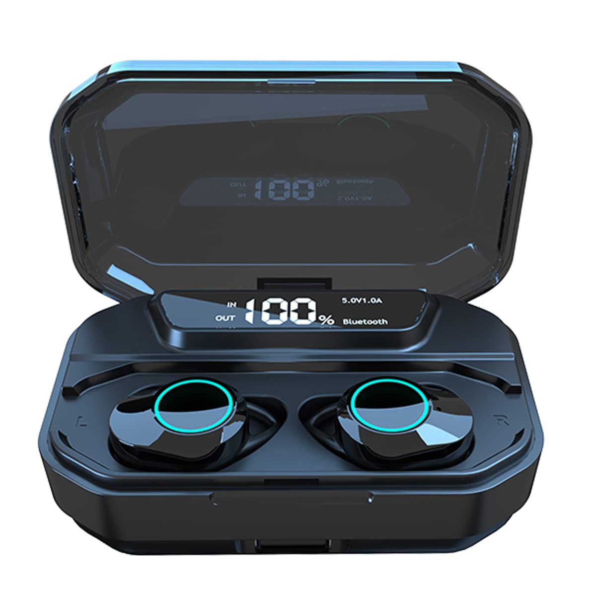 Soonic Android Earbuds, LED Display Wireless Noise Cancelling Earbuds, Compatible with Apple Android, Built-in Microphone, Sweat Resistant IPX7 Waterproof Earbud Bluetooth 5.0 3300 mAh case (G08-88)
