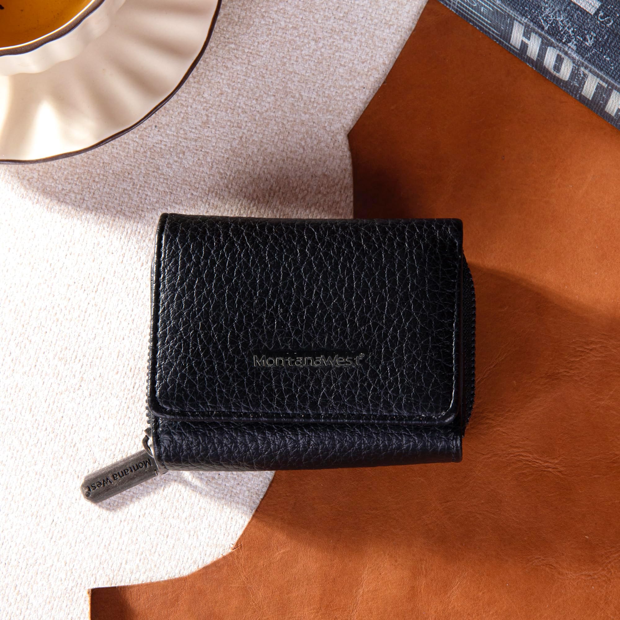 Montana West Women's Wallet Long Bifold Card Holder RFID Blocking with Zipper Coin Pocket