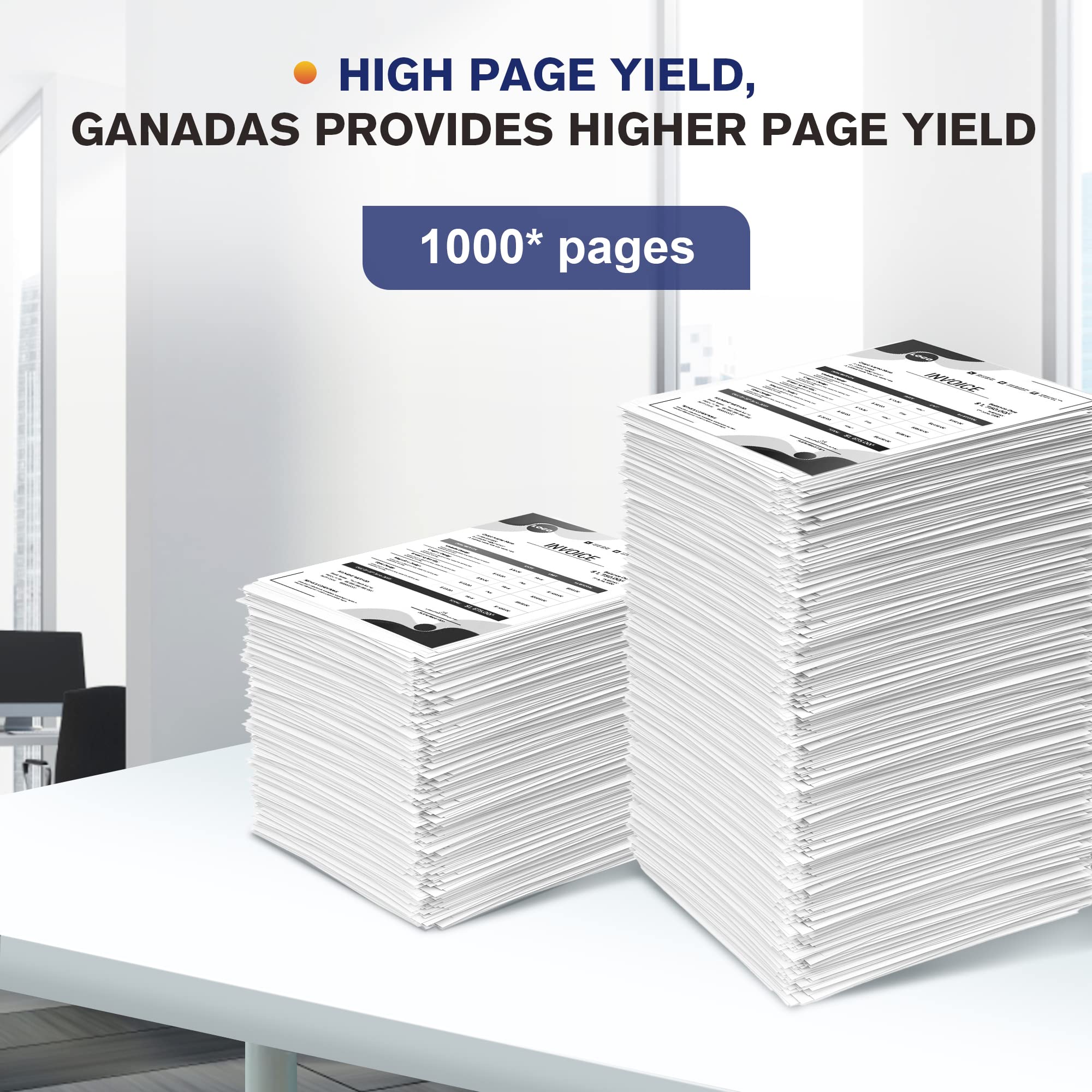 GANADAS 48A Toner Cartridge HP - 48a Toner Cartridge Black CF248A - for Laserjet Pro M15w M29w MFP M28w M28a M29a M30w M31w M15a M16a M16w - 2 Pack, Black