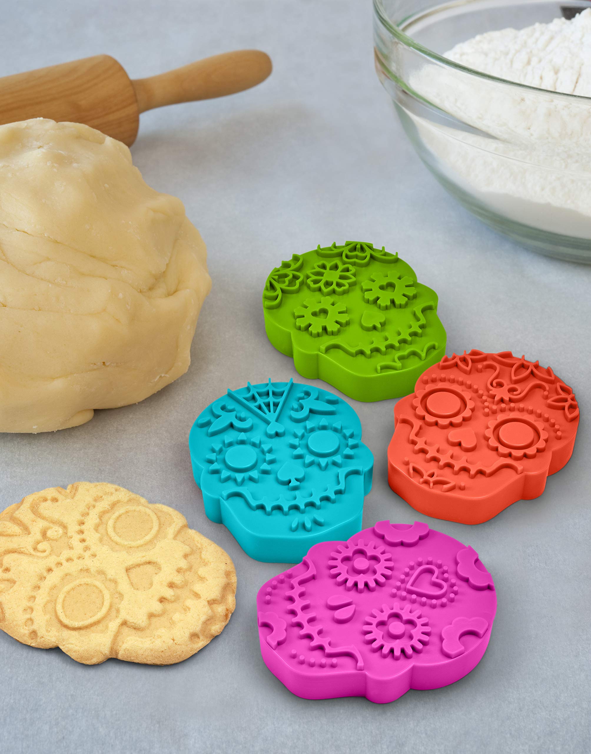 Genuine Fred SWEET SPIRITS Day of the Dead Cookie Cutter/Stampers, Set of 4