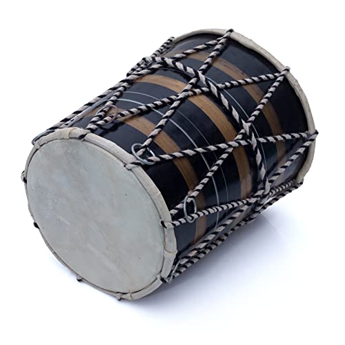 Handmade Wooden & Leather Classical Indian Folk Tabla Drum Set Hand Percussion Drums World Musical Instruments Punjabi Dhol Dholak Dholki 8 x 6 Inches Fun Birthday Housewarming Gift Ideas