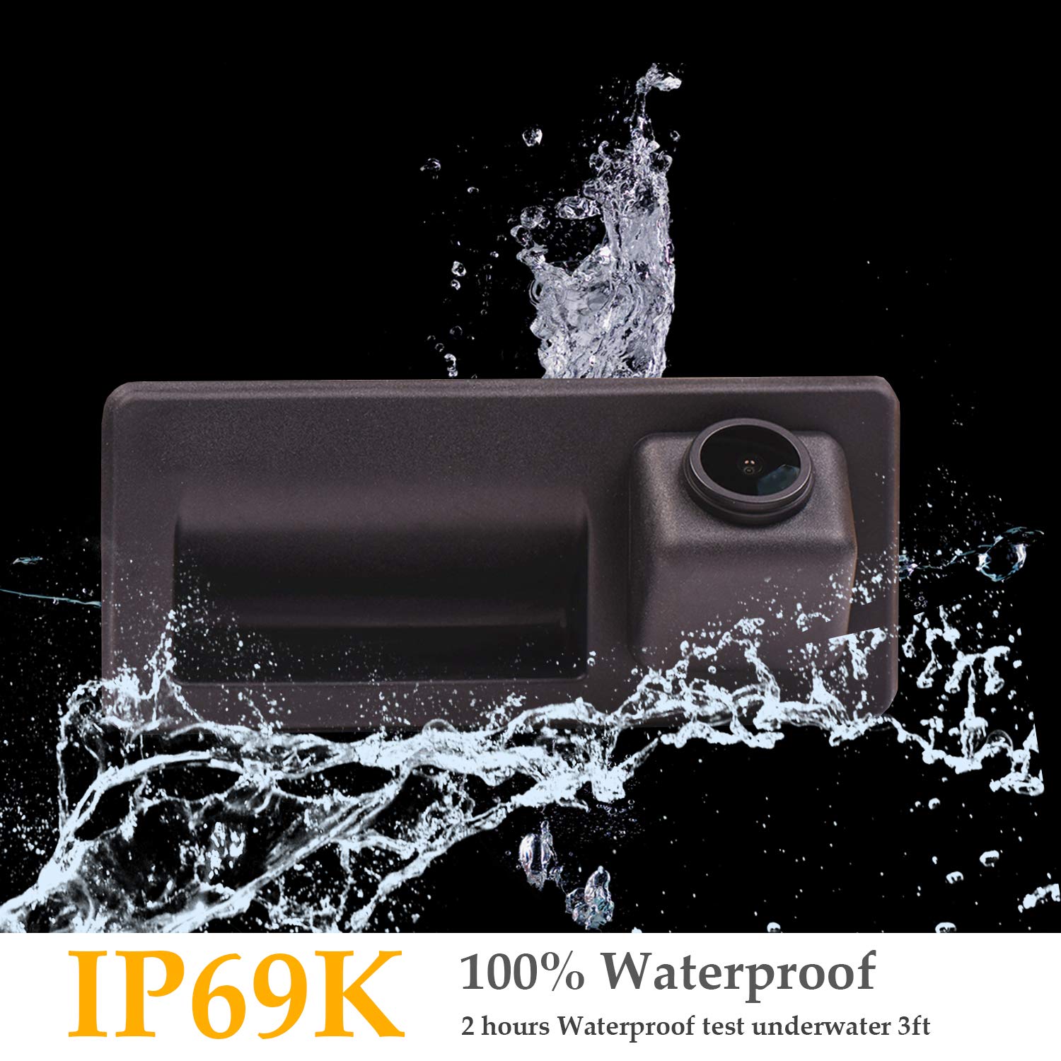 HD 1280x720p Reversing Camera Integrated in Trunk Handle Rear View Backup Camera for A4 B6 B8 Passat B5 B6 B7 3C CC 08-15 /Tiguan/Golf 6 Plus/Touran/Jetta SE MK6/Sharan/Touareg 2010-2015
