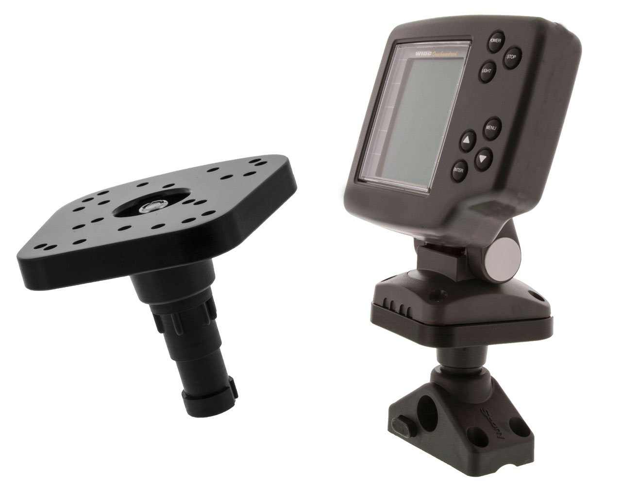 Garmin Tilt/Swivel Mount for The Striker Plus 4/4Cv, 010-12439-10 and Scotty Fishing 0368 Scotty Fishfinder Mount, Black, Original version Bundle