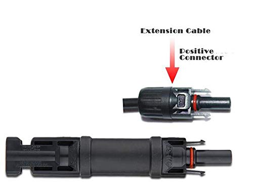 NUZAMAS Set of 2 Inline Built-in diode Connector 15 Amp Male to Female for Solar Panel Connection and 2 of Wrench Spanner Wiring Tool