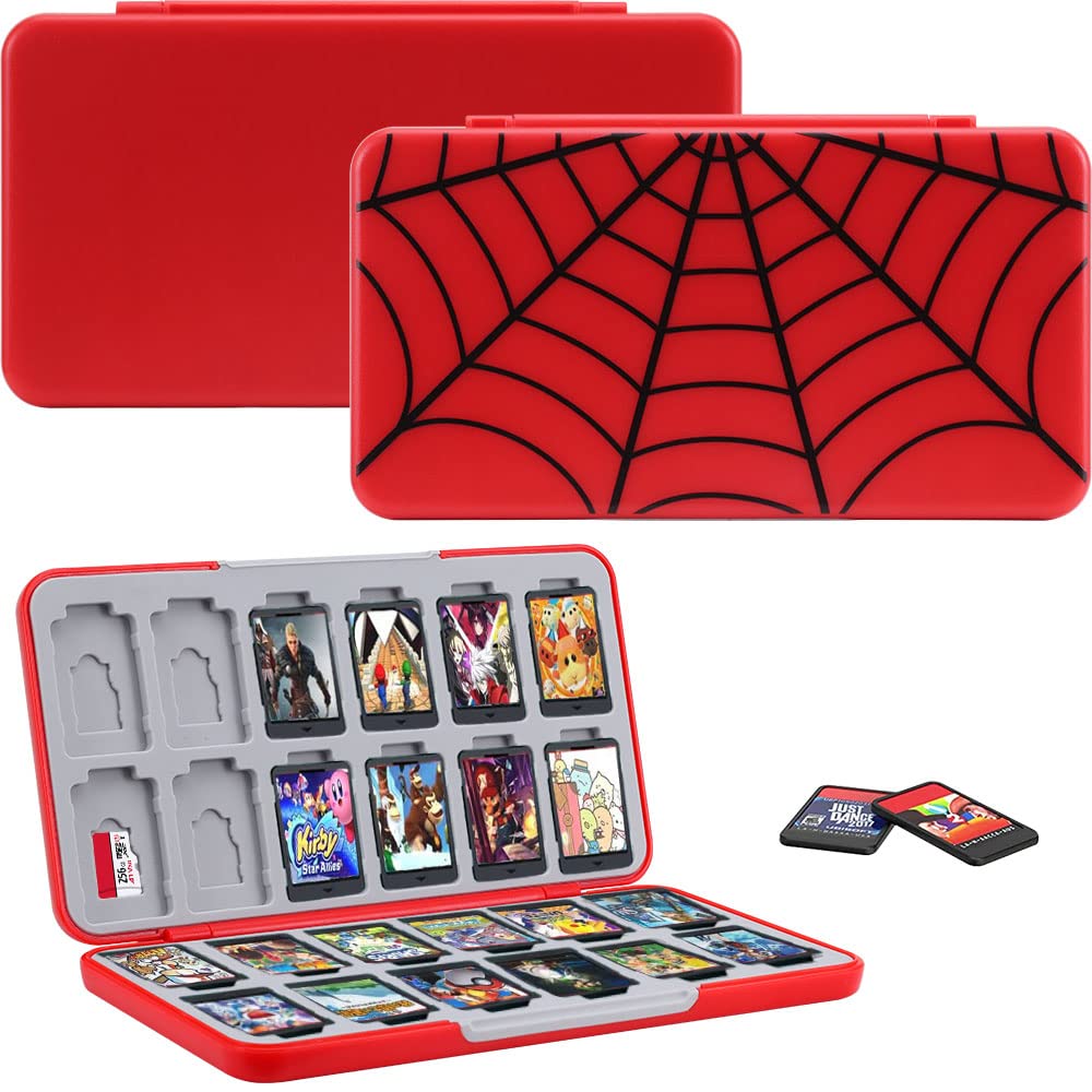 Jusy Case Compatible with Nintendo Switch Game Card, with 24 Game Card Slots and 24 Micro SD Card Slots, Don't Touch Me Portable Protective Case