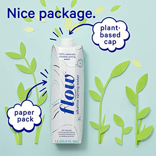 Flow Collagen Infused Watermelon Flavored Water - 100% Natural Spring Water With Liquid Collagen - Keto-Friendly, Paleo-Friendly And Gluten-Free. 6 Pack of 33.8 FL Bottles