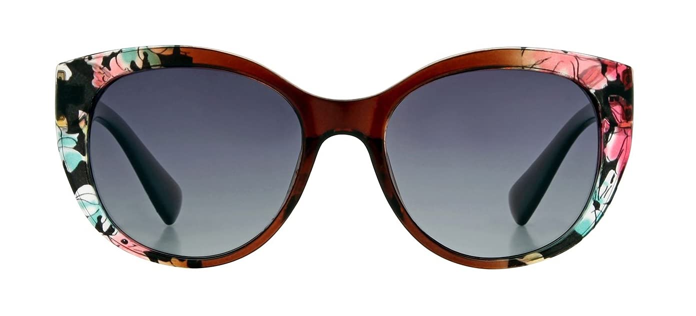 Foster Grant Aisha Flowered Women's Cat Eye Polarized Sunglasses