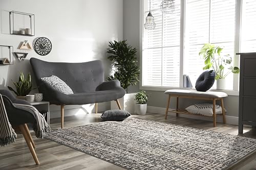 Garland Rug Rumba 9 ft. x 12 ft. Area Rug Cinder Gray/Earth Tone