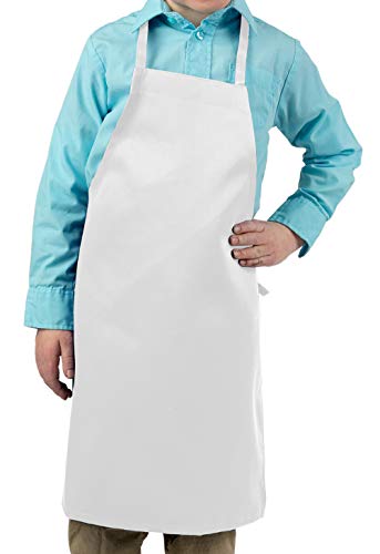 KNG Kids Cooking Apron for Girls and Boys β Small, White