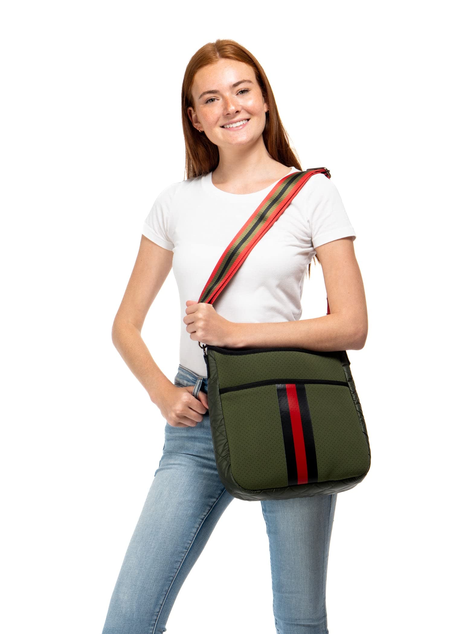 Haute Shore - Blake Avenue Neoprene Crossbody Bag, Army Green