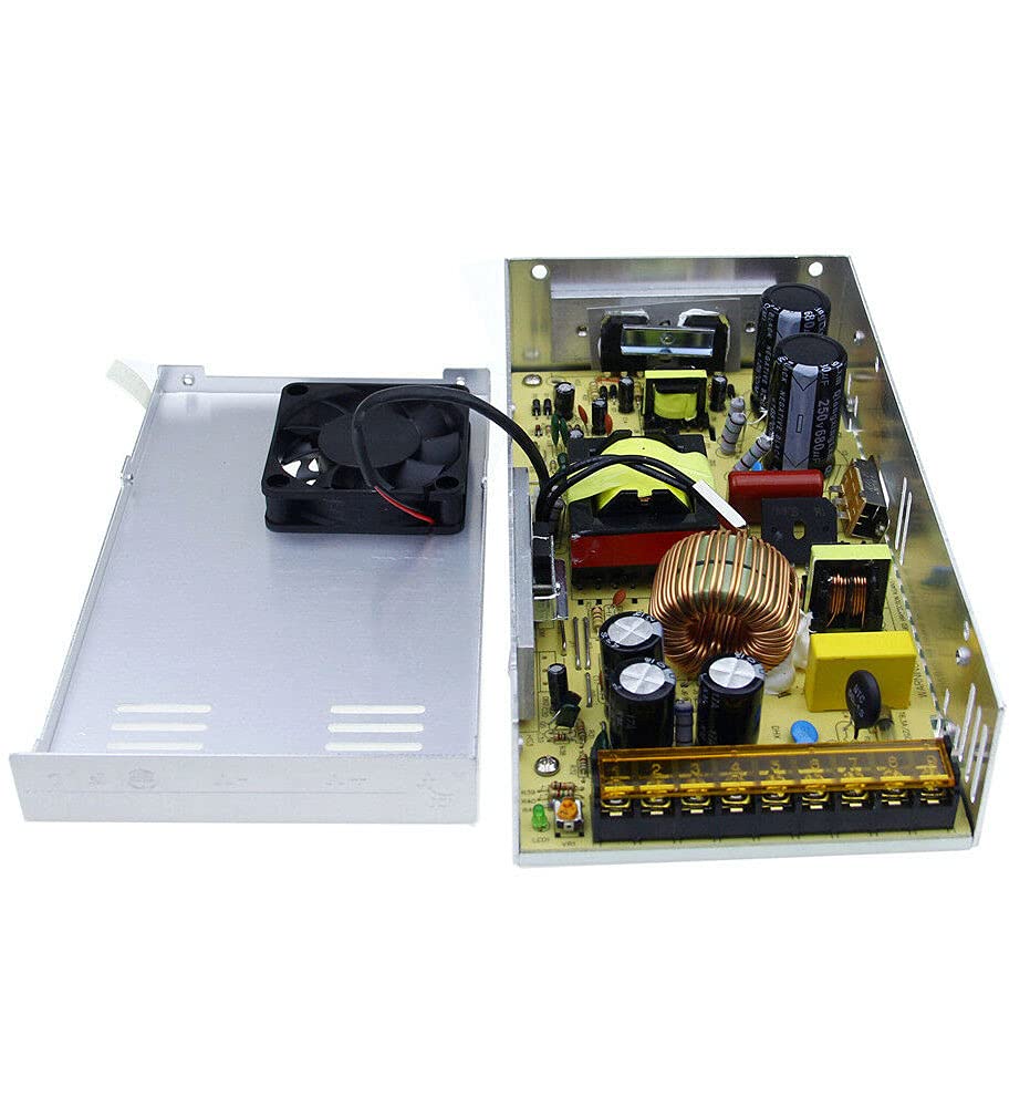 MTYTOT 12V 30A DC Universal Regulated Switching Power Supply 110-240 Volt AC to DC 360w Transformer Adapter Driver for 3D Printer, CCTV, Radio, LED Strip Lights,Computer Project